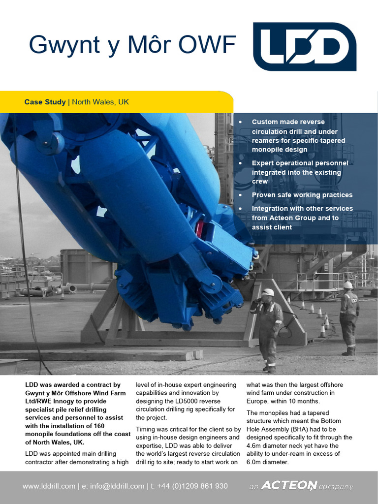 LDD Gwynt y Môr OWF | PDF | Deep Foundation | Offshore Wind Power