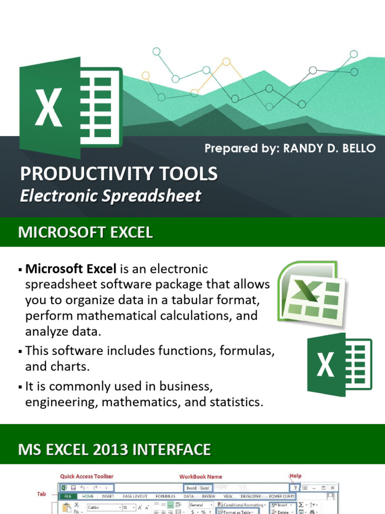 Lesson 7 Unit Vii Electronic Spreadsheet 125627 | PDF | Microsoft Excel ...