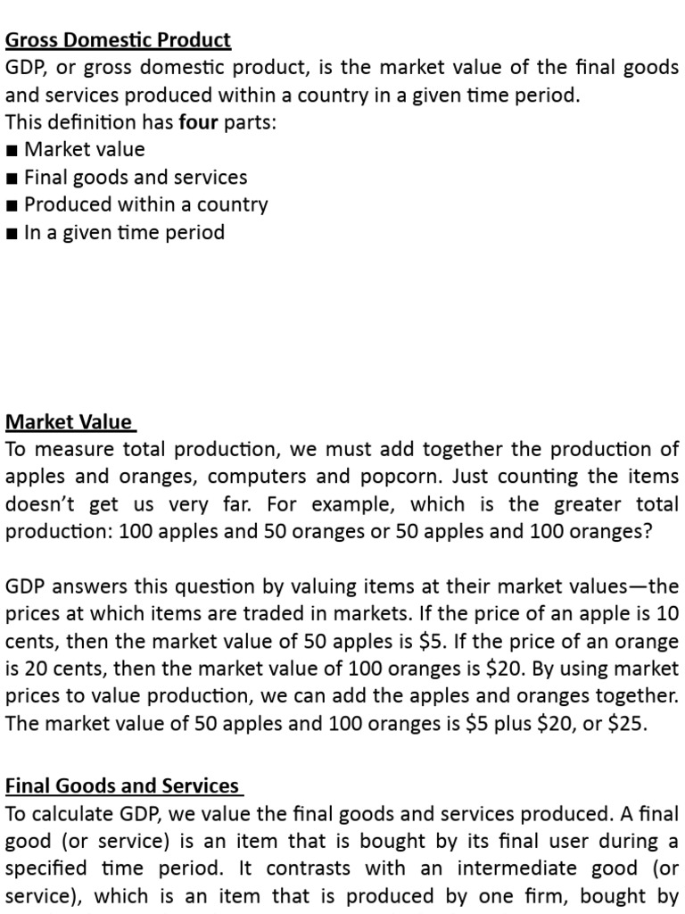 Measuring GDP and Economic Growth | PDF | Cost Of Living | Gross ...