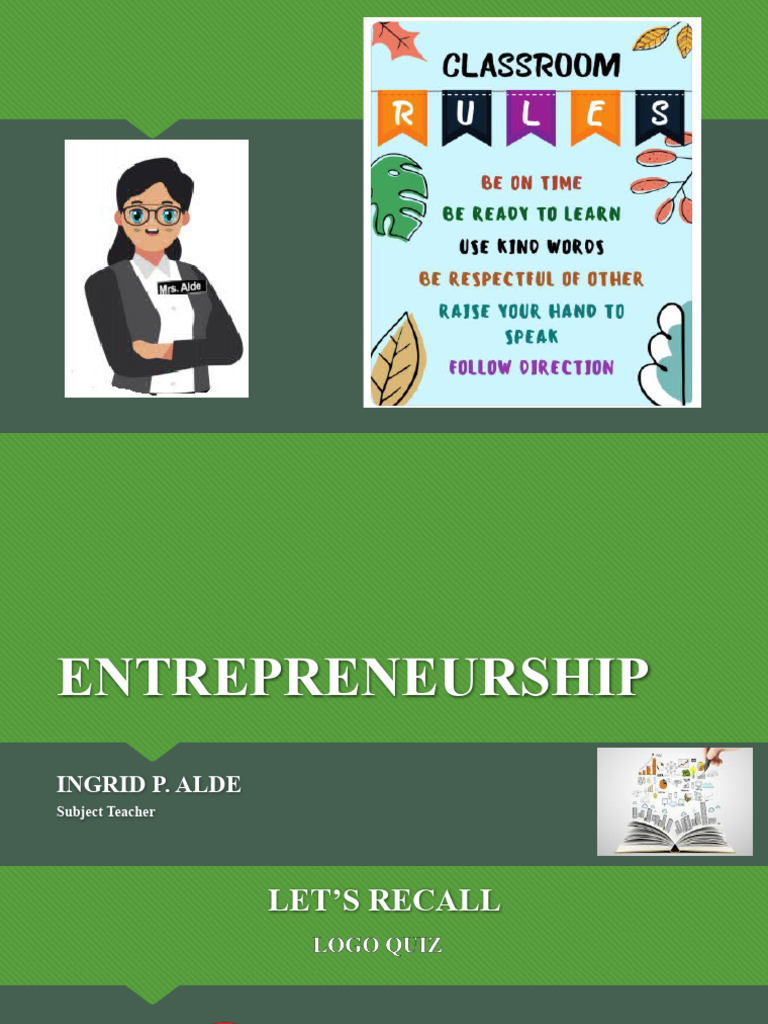 Entrep PPT Week9 Module1 2NDQTR-1 | PDF | Brand | Marketing