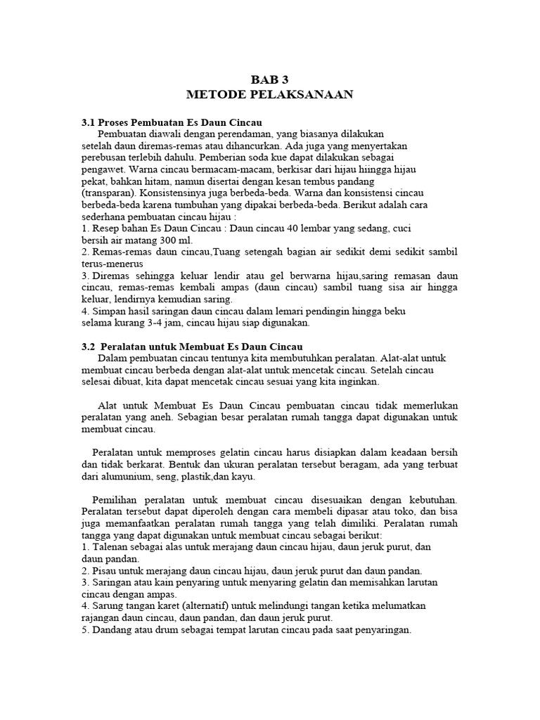 BAB 3 Metode Pelaksana Pak Pomo | PDF