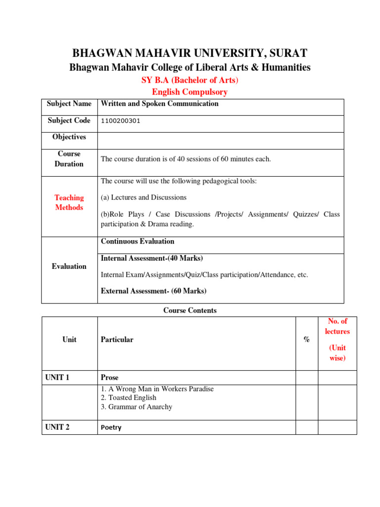 Bhagwan Mahavir University, Surat | PDF