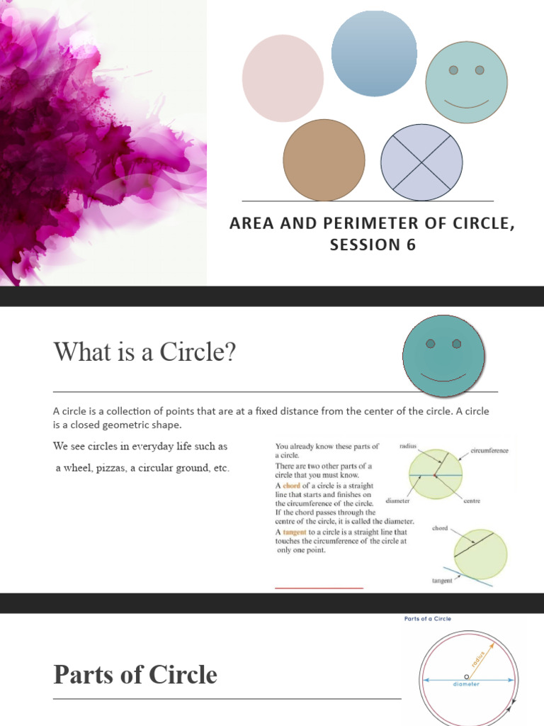 Area and Perimeter of Circles Explained | PDF | Circle | Area
