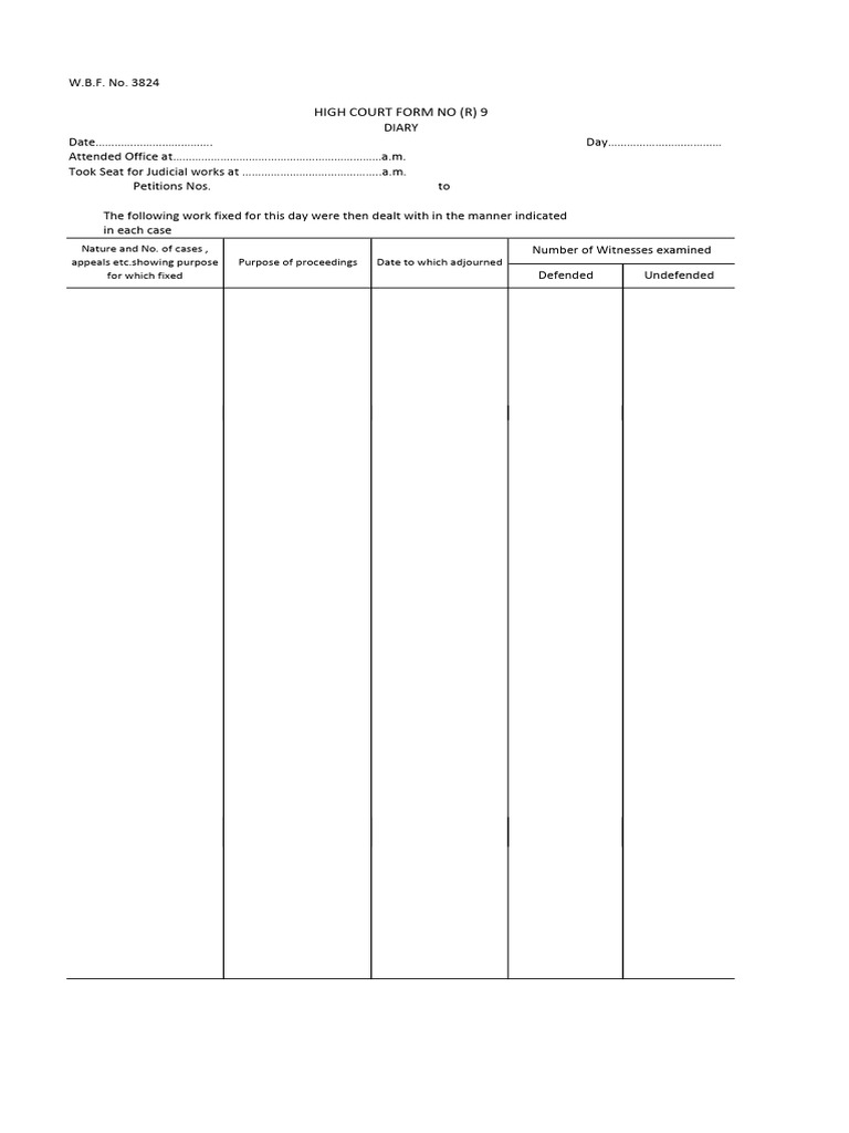 West Bengal Form No. 3824 | PDF