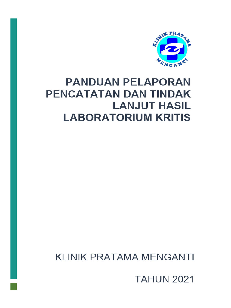 Panduan Pelaporan Pencatatan Dan Tindak Lanjut Hasil Laboratorium ...