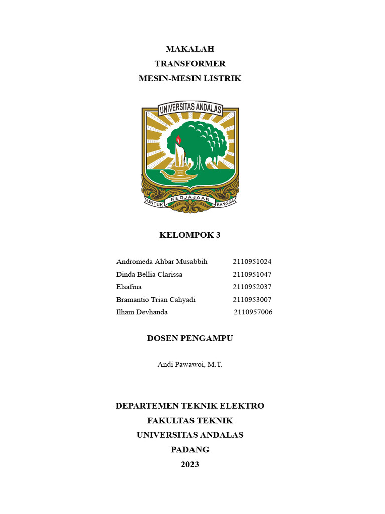 Makalah Transformator | PDF