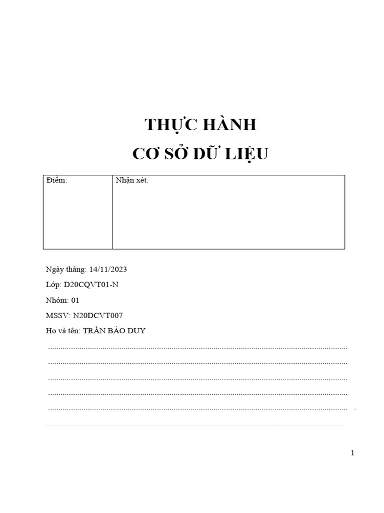 TRẦN BẢO DUY - N20DCVT007 - BÀI TH2 | PDF