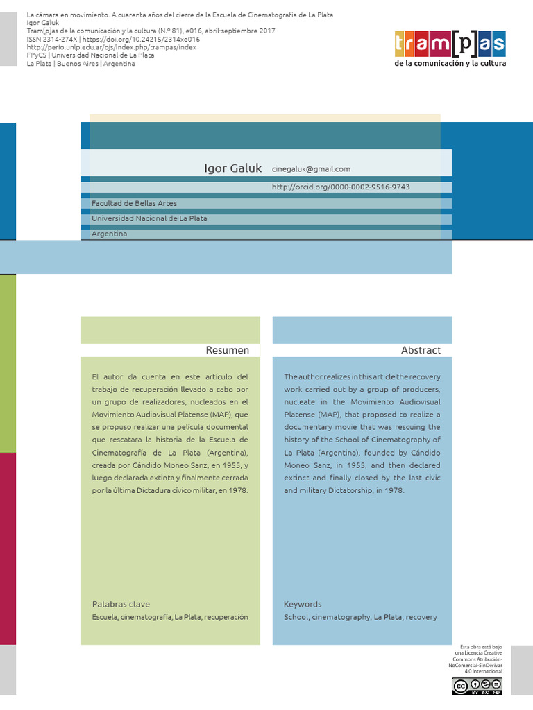 Galuk La Cámara en Movimiento | PDF | Director de cine