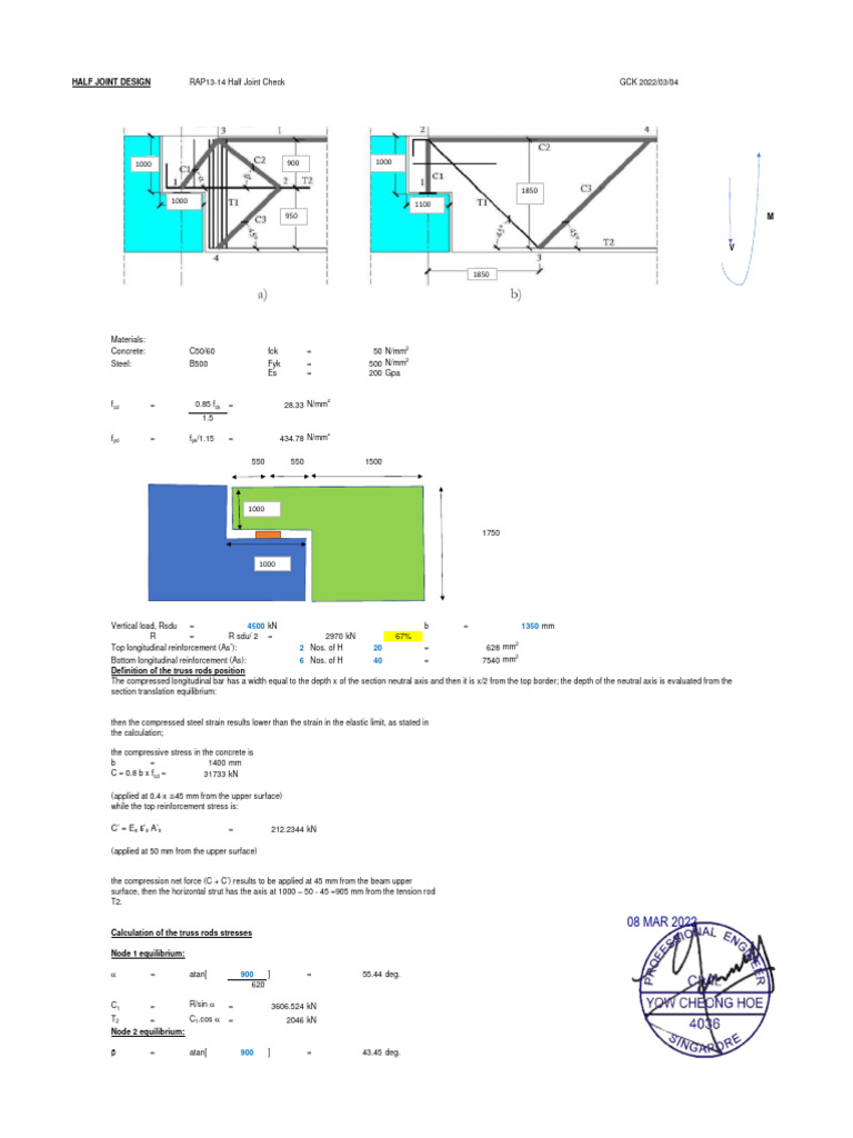 Half Joint - ST503 Girder RAP13-14-signed | PDF | Stress (Mechanics ...