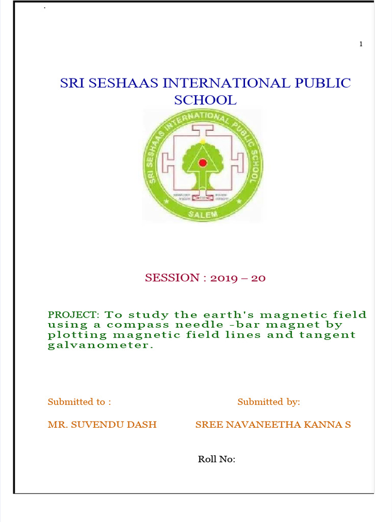 Earth’s Magnetic Field Study Project | PDF | Earth's Magnetic Field ...