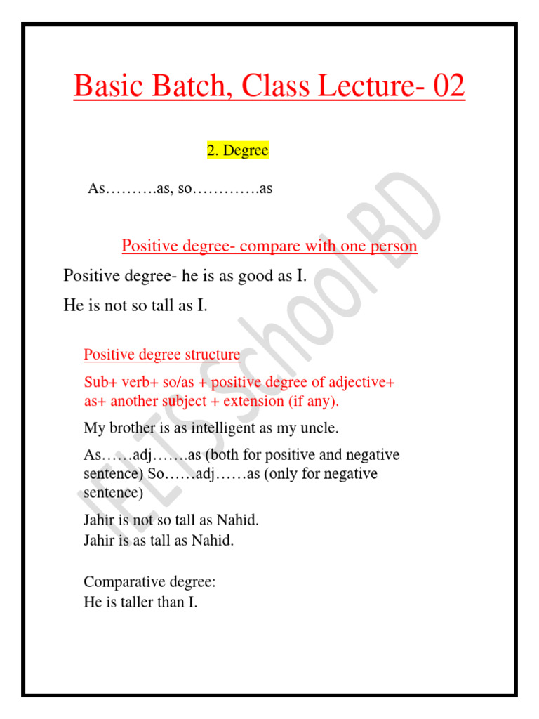 Degree Class Lecture Sheets | PDF | Plural | Grammatical Number