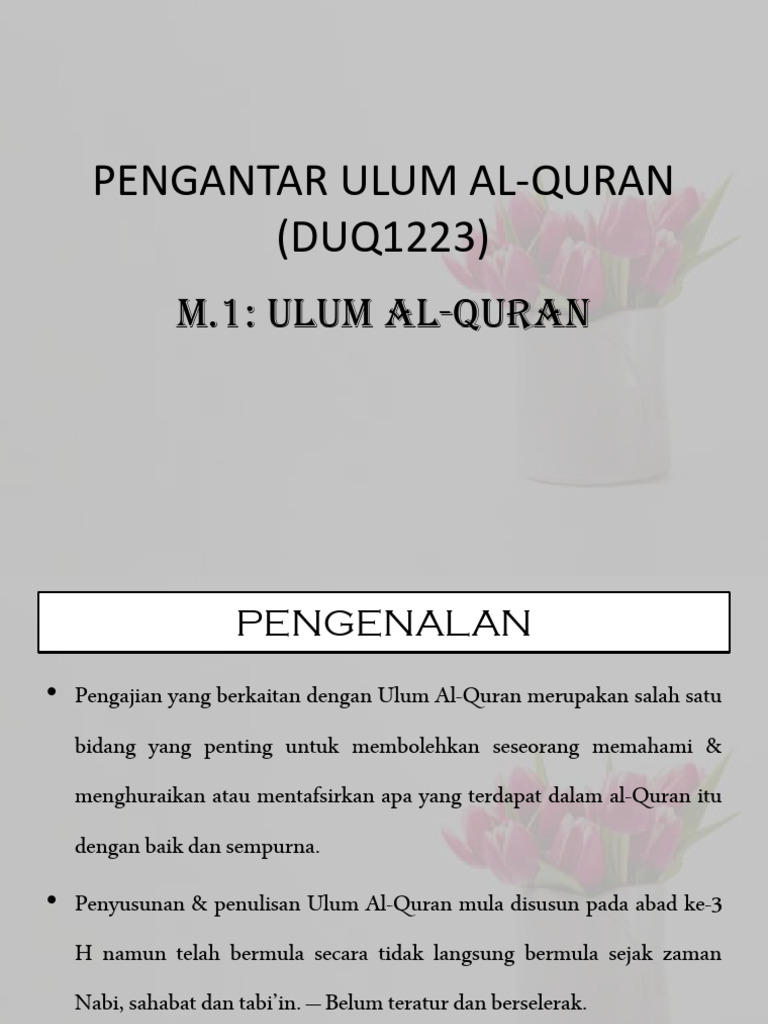 Studi Ulum Al-Quran | PDF | Agama & Spiritualitas | Klasik