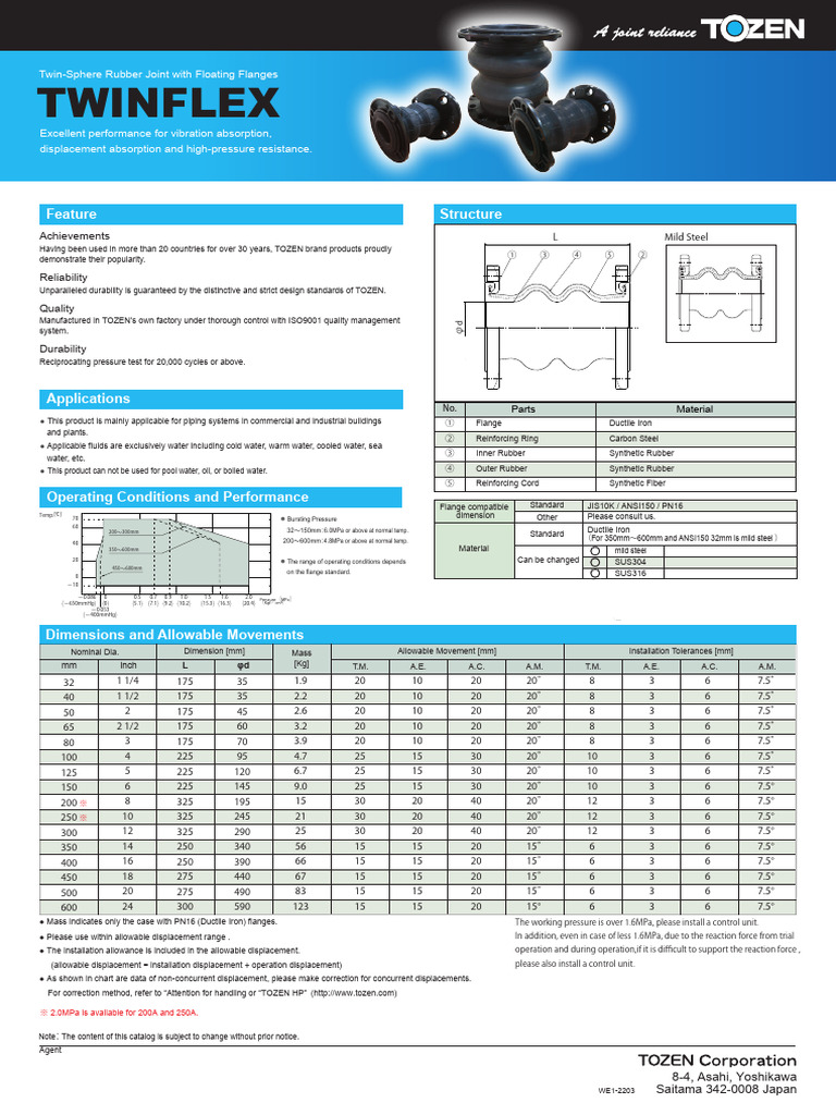 katalog flexible joint | PDF | Water | Steel