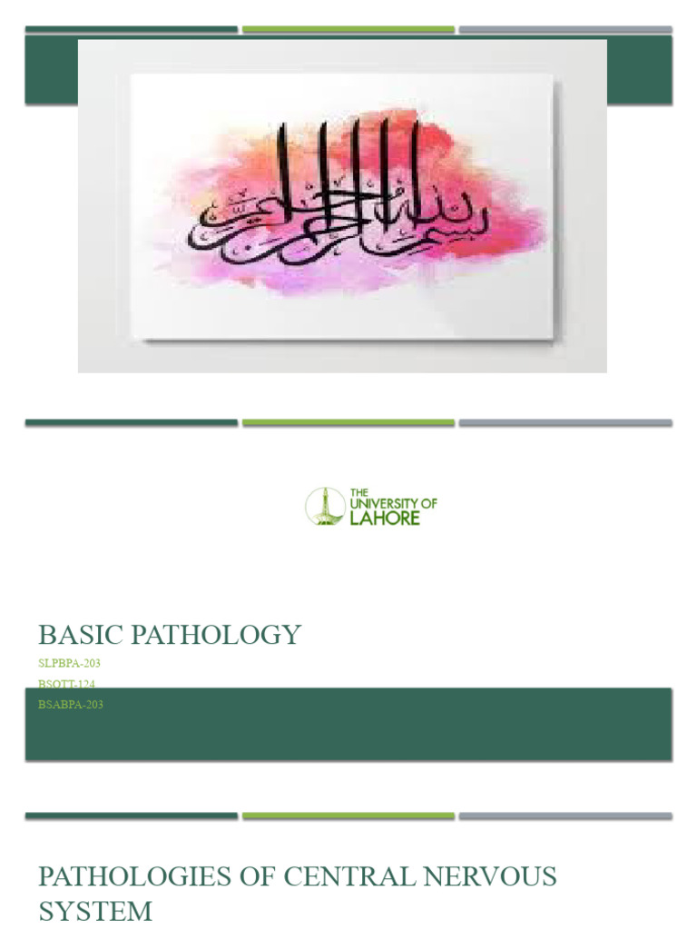 Pathologies of Central Nervous System | PDF | Medical Specialties ...