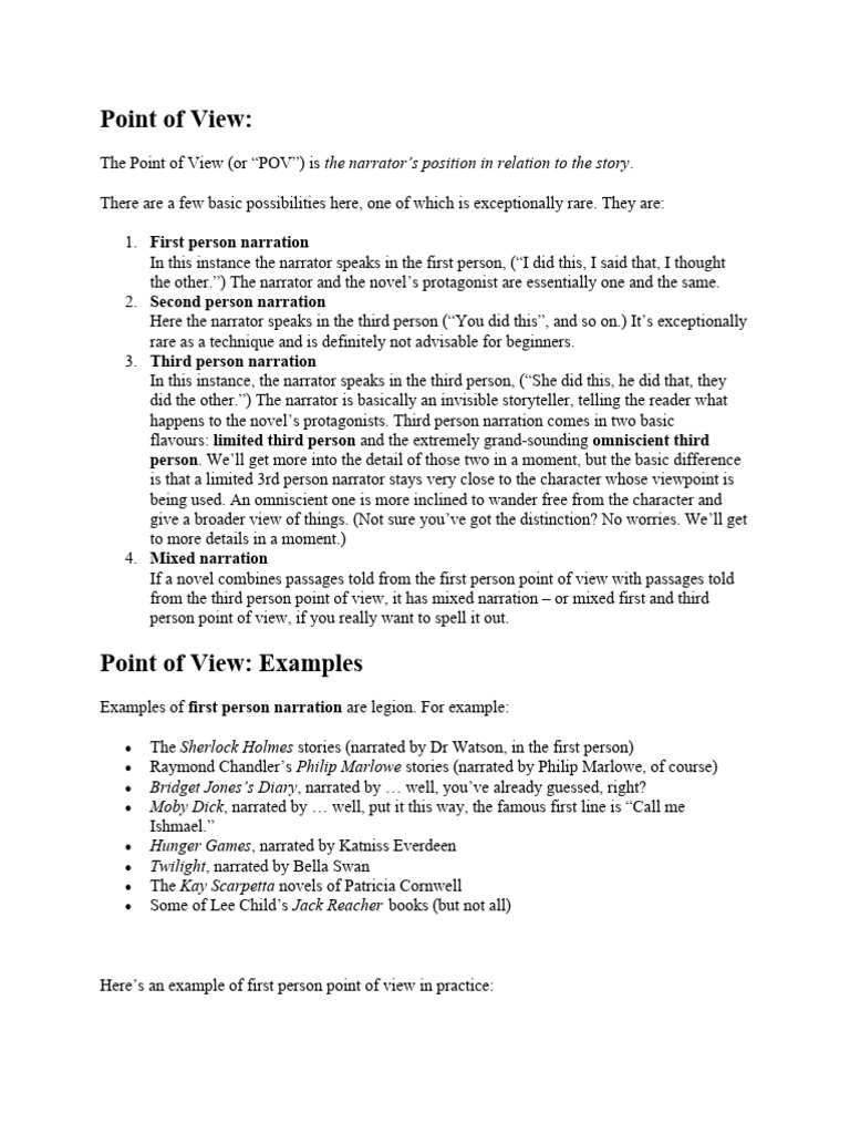 Point of View | PDF | Narration