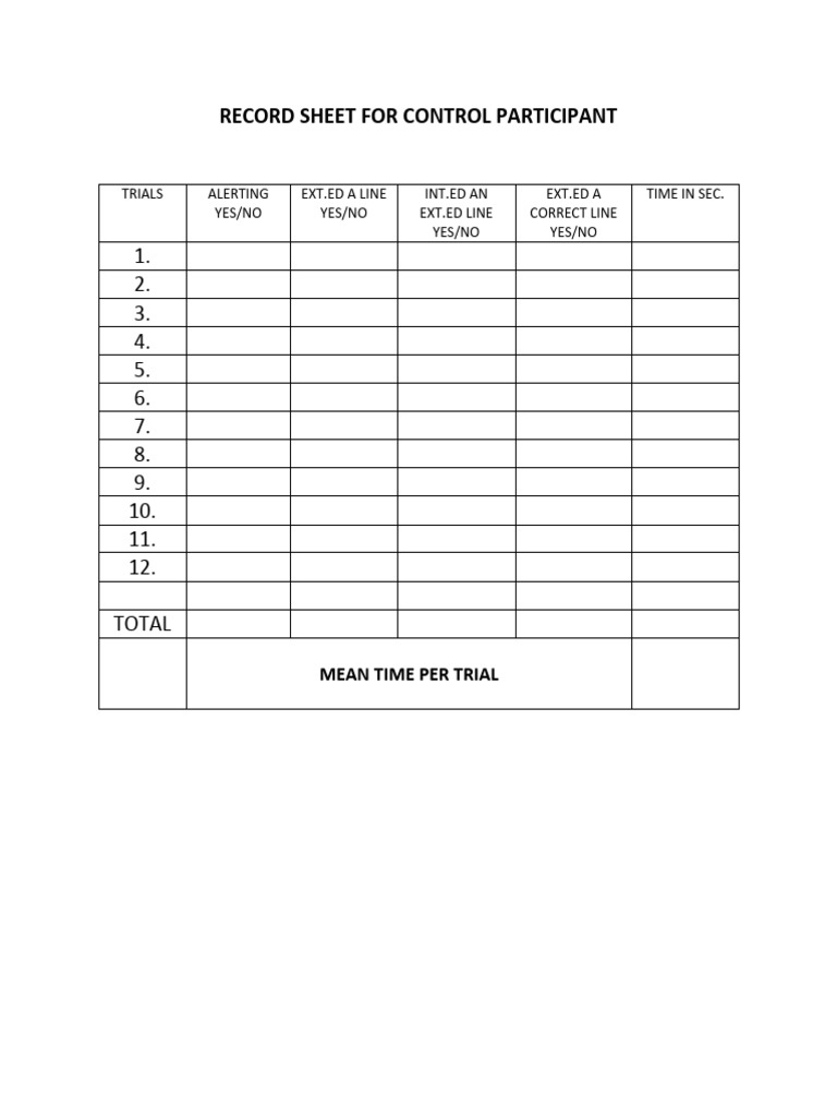 9 Dot Scoring Sheet | PDF