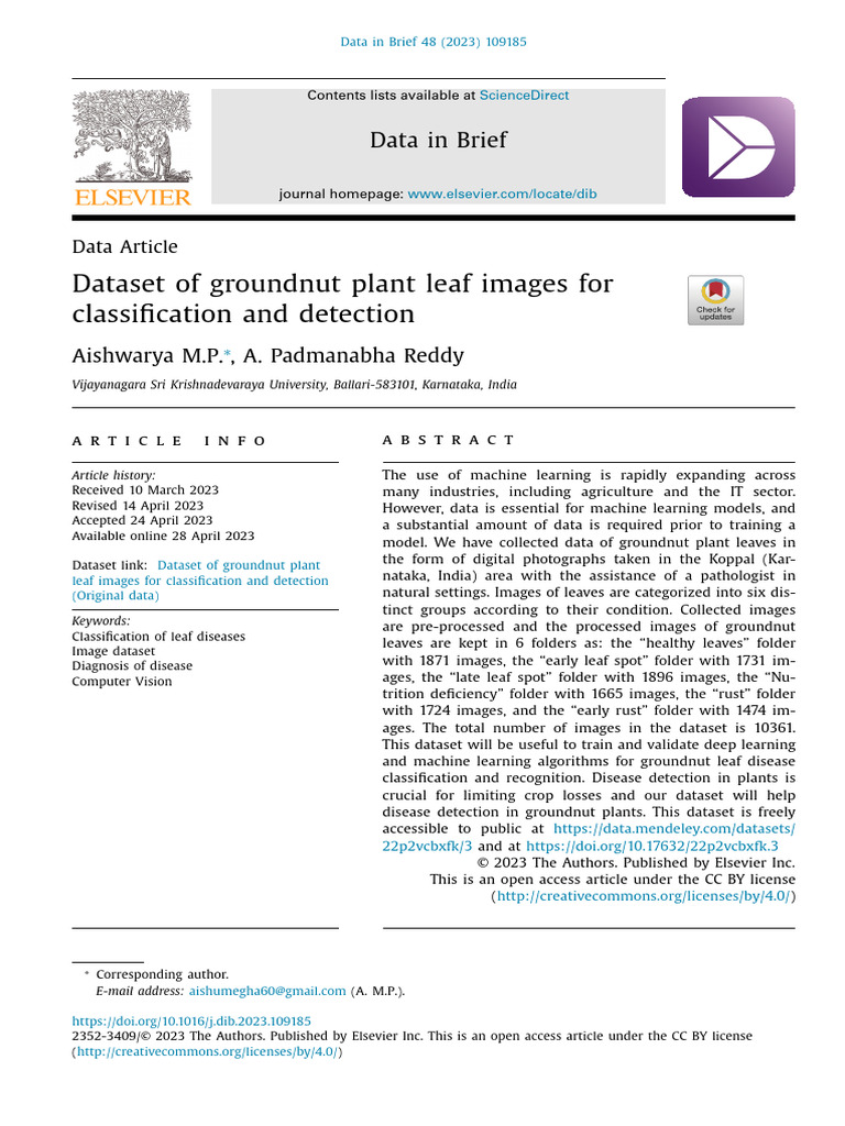 Groundnut Leaf Image Dataset for Classification | PDF | Deep Learning ...
