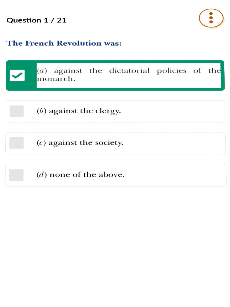 French Revolution MCQs for Class 9 | PDF | French Revolution | Europe