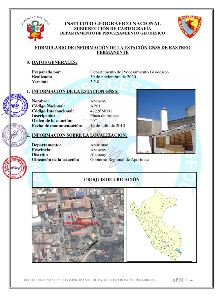 Ap01 - Abancay V3.2 | PDF | Geodesia | Datos geográficos e información