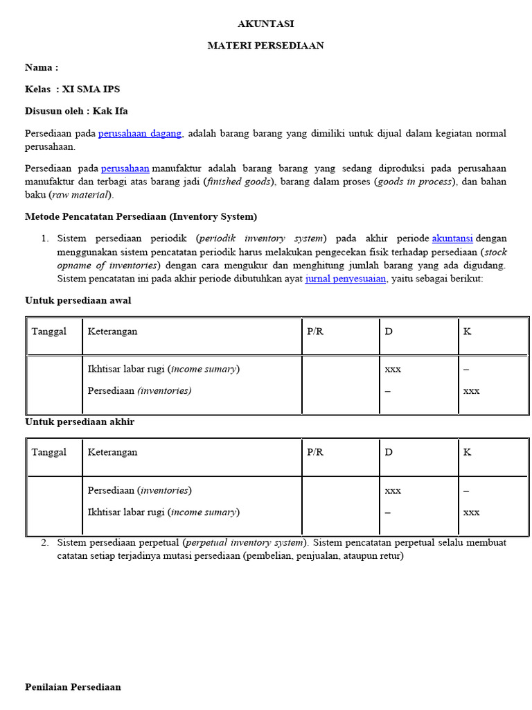 Bab 3 - Persediaan Barang Dagang | PDF