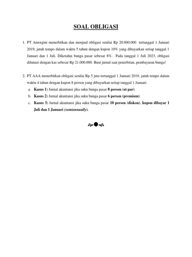 10 Soal Obligasi | PDF
