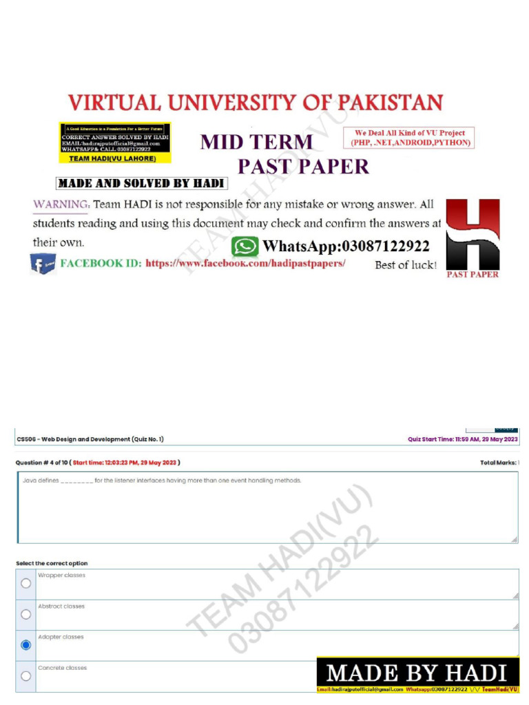 Cs506 Midterm File 5 Solved By Team Hadi Pdf