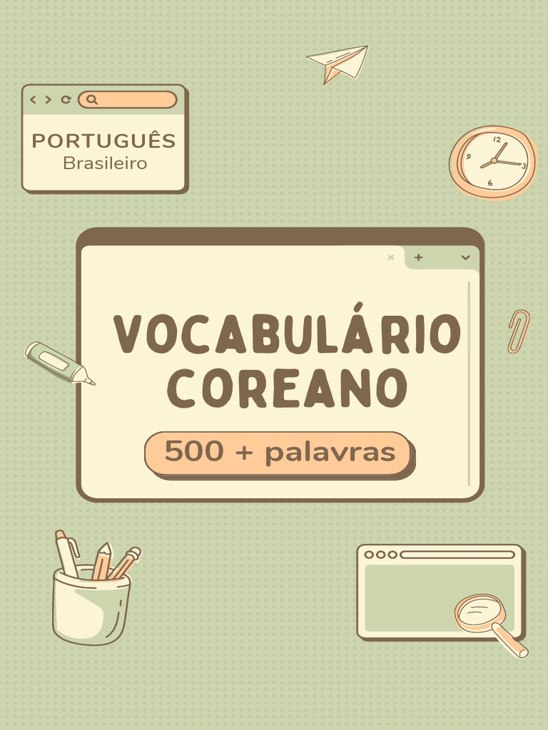 500 + Vocabulário Coreano | PDF