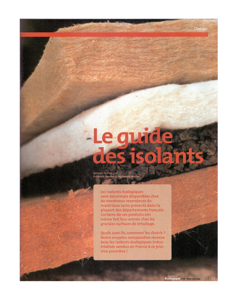 Le Guide Des Isolants La Maison | PDF