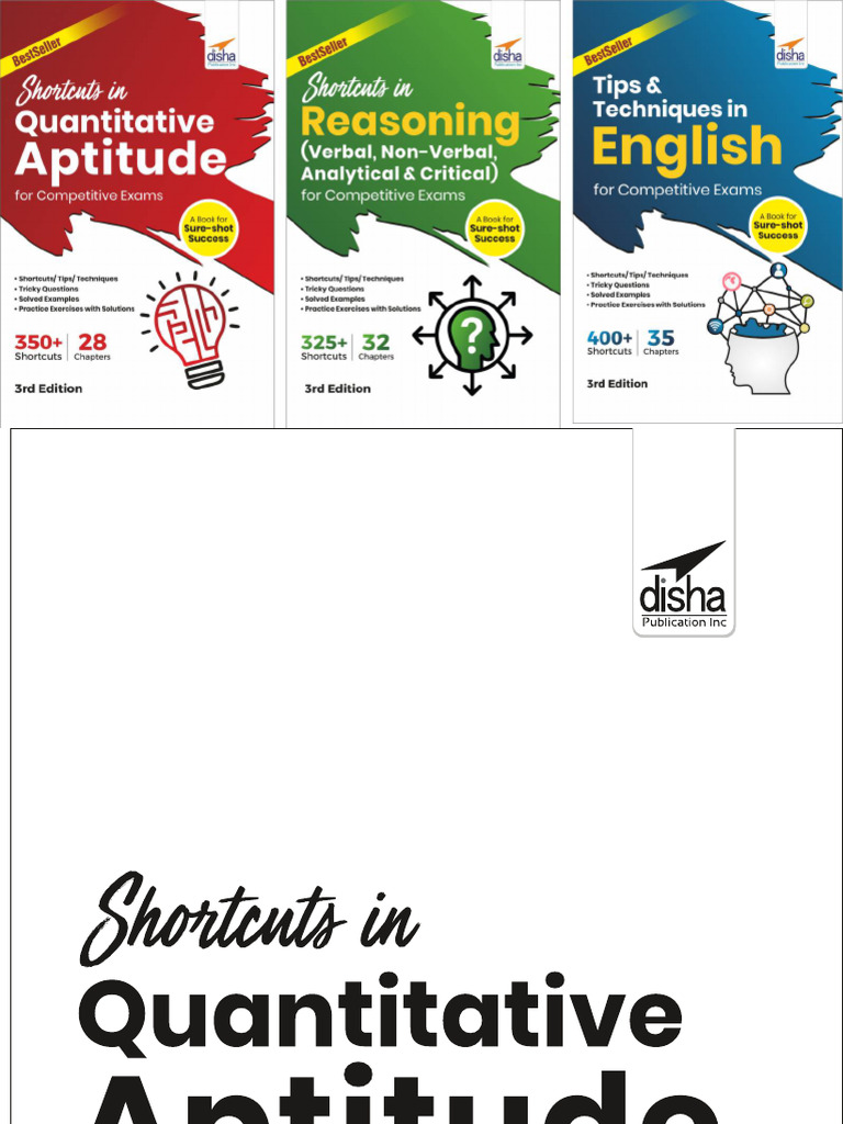 Shortcuts & Tips in Quantitative Aptitude, Reasoning & English - Disha Experts | PDF | Numbers ...
