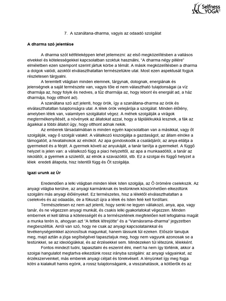 Szanátana Dharma Odaadó Szolgálat | PDF Szanátana Dharma Odaadó Szolgálat | PDF