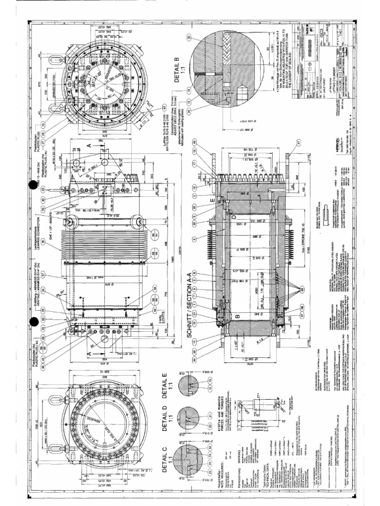CCM#5 Ladle Turret Hydraulic Cylinder Drawing. | PDF