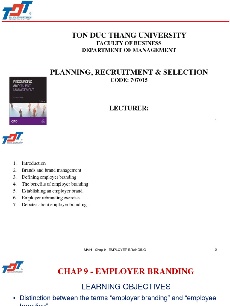 Chap 7 - Employer Branding | PDF | Brand | Employment