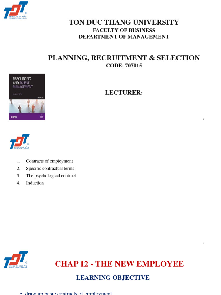 Chap 10 - The New Employee | PDF | Employment | Contractual Term Chap 10 - The New Employee | PDF | Employment | Contractual Term