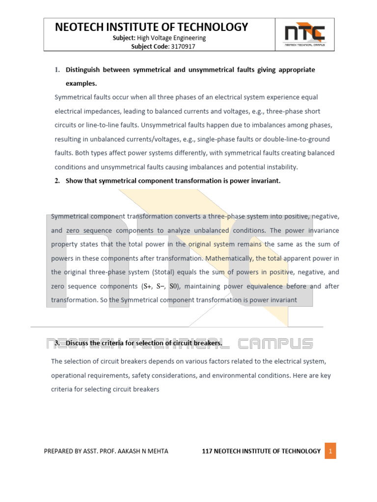 HVE Question Bank | PDF | Electromagnetic Interference | Capacitor