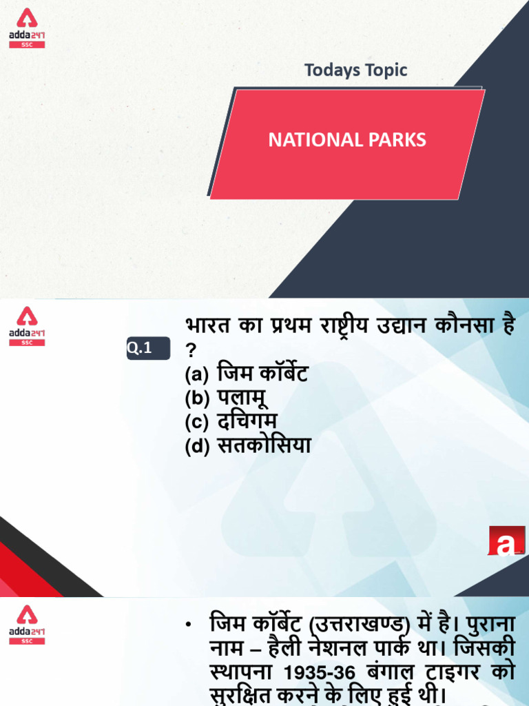 Todays Topic: National Parks | PDF