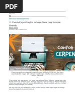 15 Contoh Cerpen Singkat Terbaik 2025 Yang Seru Dibaca | PDF