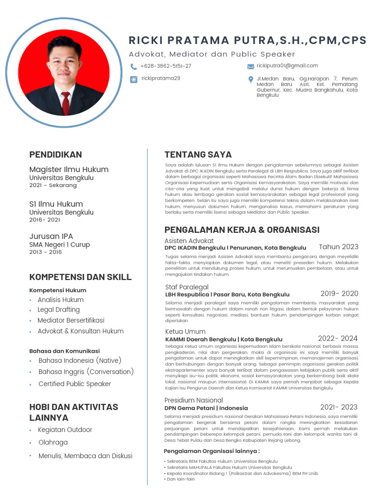CV Ricki Pratama Putra | PDF