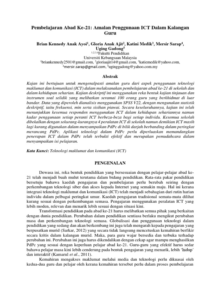 Pembelajaran Abad Ke 21 | PDF