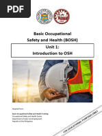 Module 1 - OSH and The BOSH Framework | PDF | Occupational Safety And ...