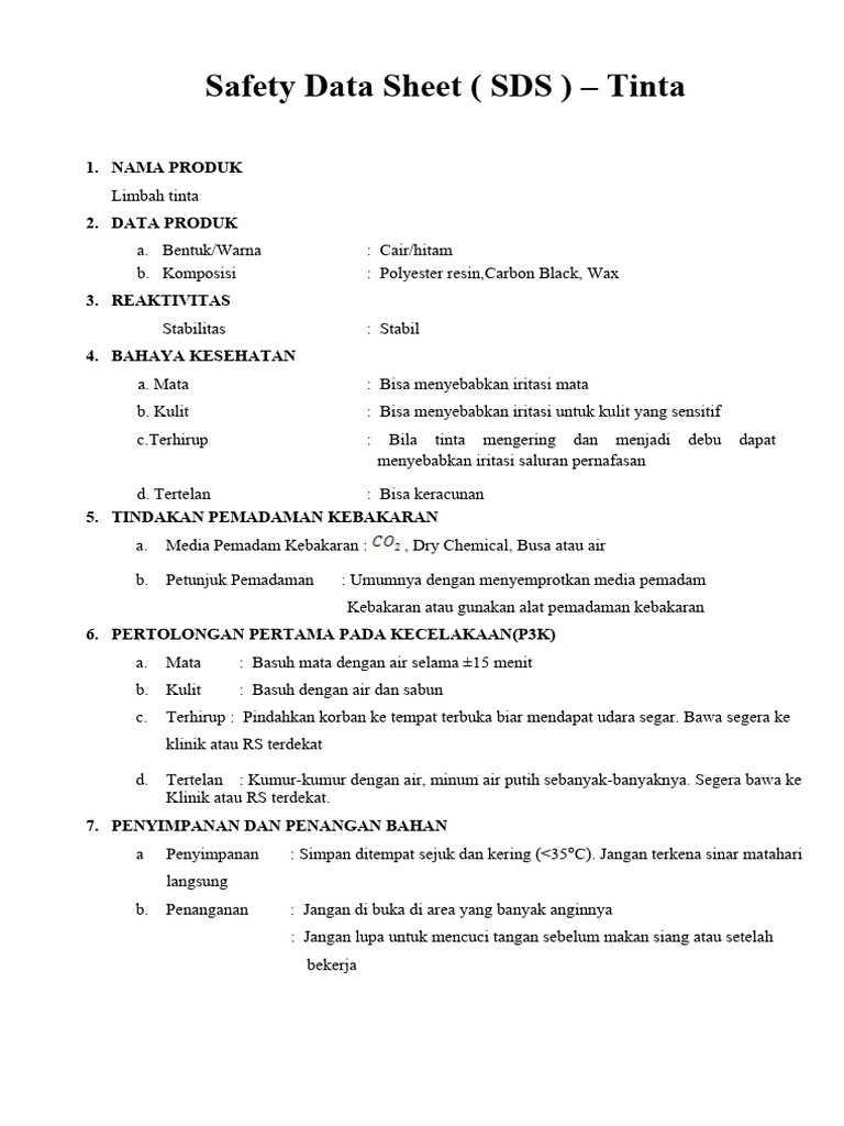 Msds Tinta | PDF | Griya & Taman | Kesehatan Holistik