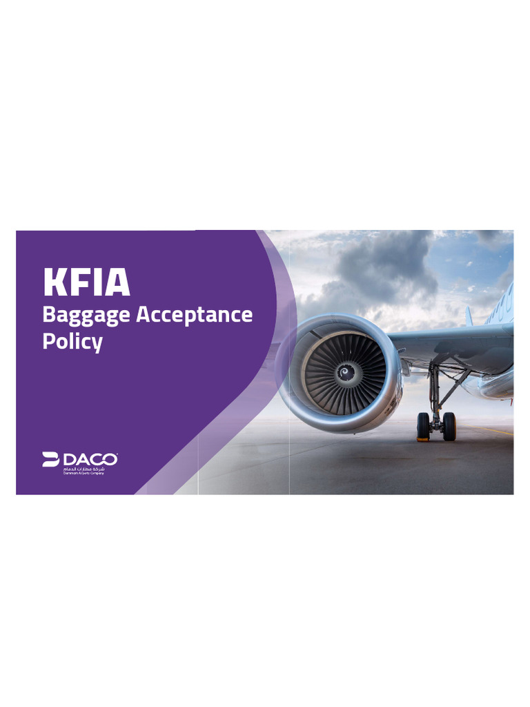 KFIA Baggage Acceptance Guidelines | PDF | Baggage | Transport