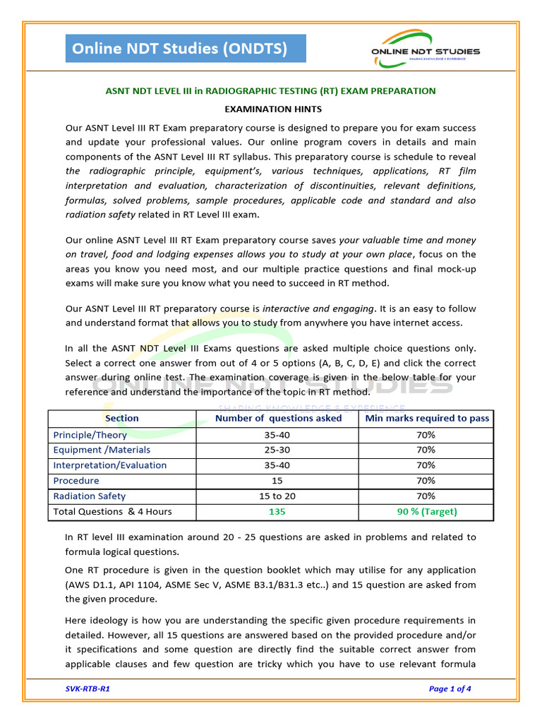 Online NDT Studies RT Packages | PDF | Nondestructive Testing | Radiography