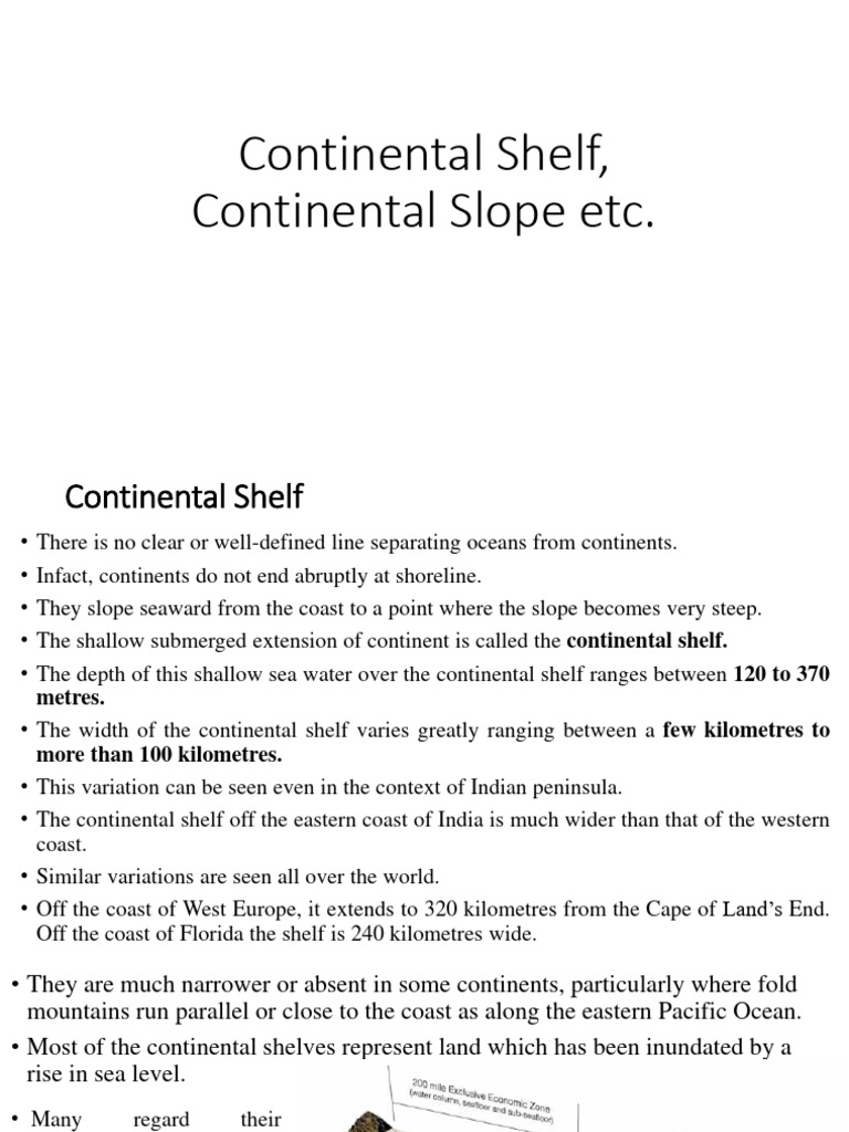 Continental Shelf vs. Slope Explained | PDF | Continental Shelf ...