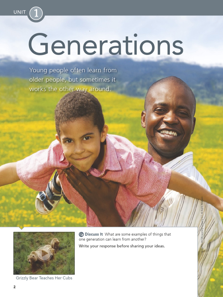 Unit 1 - Generations | PDF | Narrative | Vocabulary