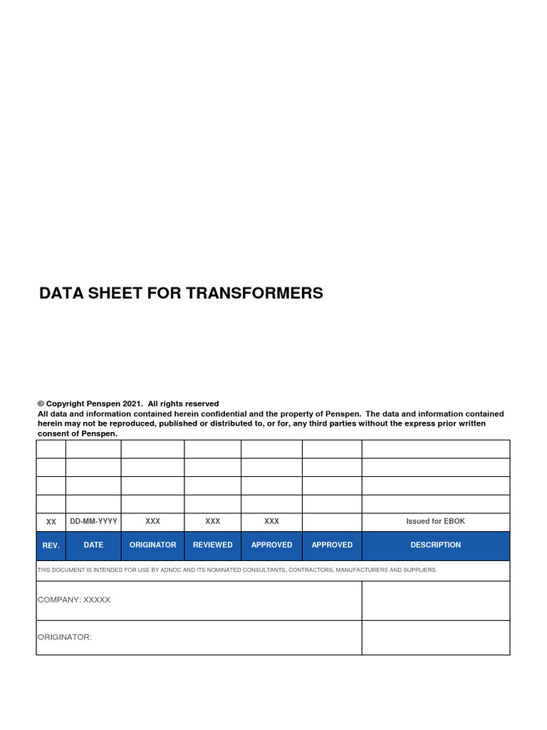 Datasheet for Transformer | PDF | Transformer | Insulator (Electricity)