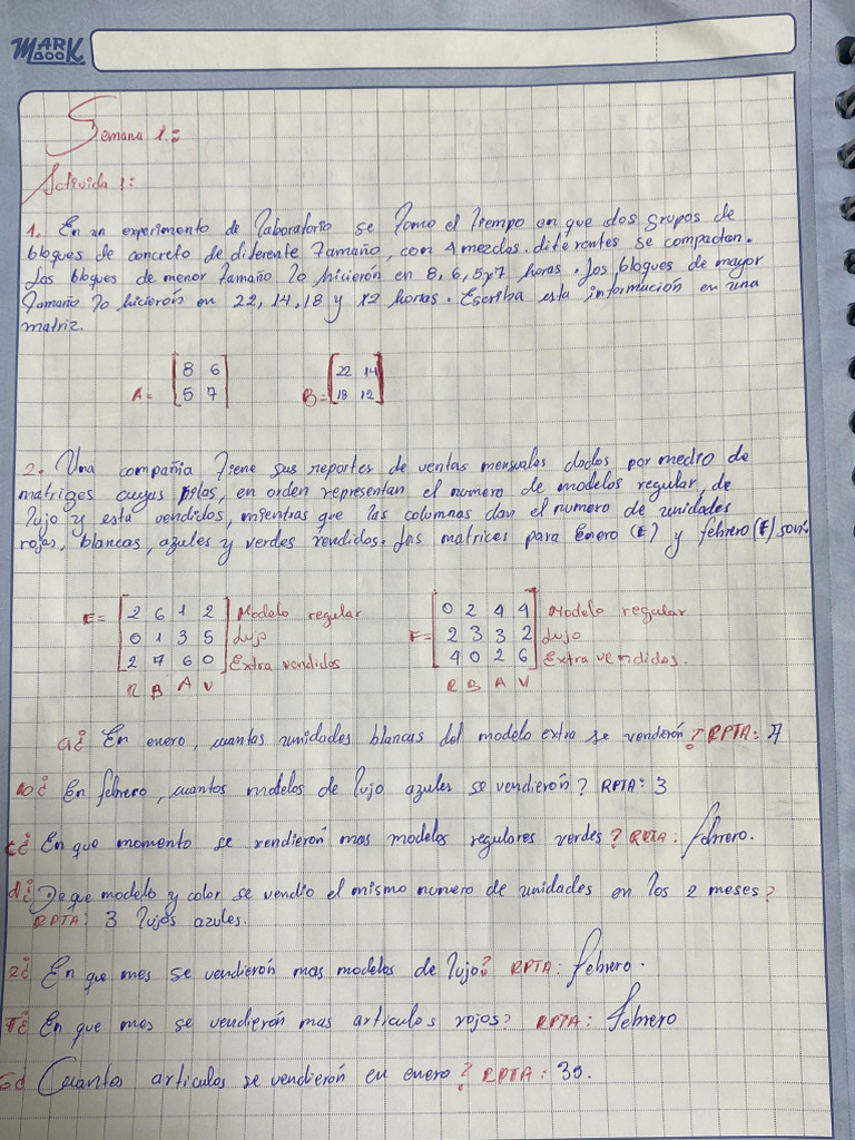 Algebra Lineal Semana 1 Nuevo | PDF