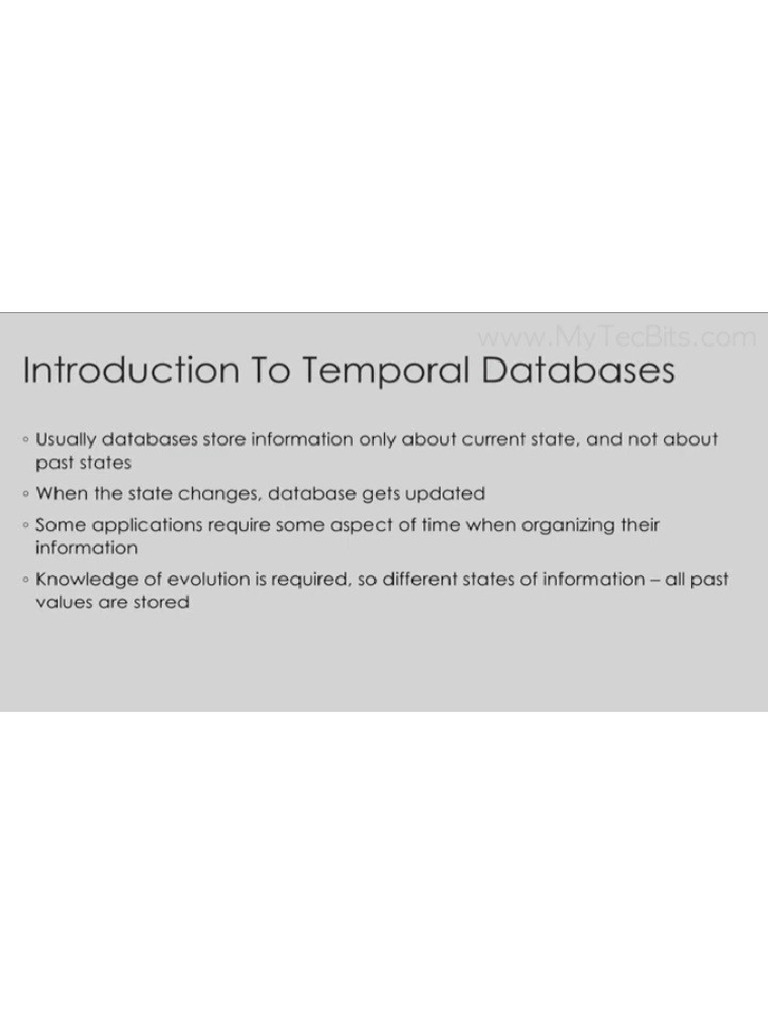 Temporal Database | PDF