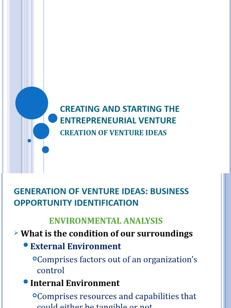 Generation of Venture Ideas | PDF | Demand | Product (Business)