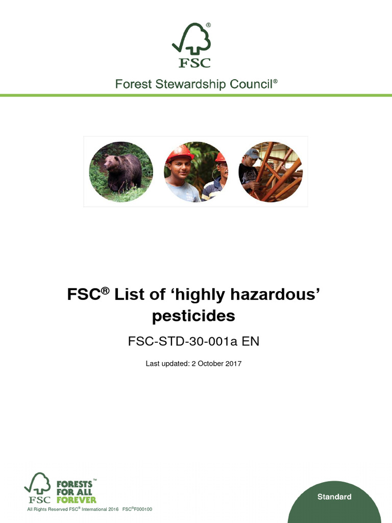FSC-STD-30-001a EN FSC List of ' Highly Hazardous' Pesticides | PDF | Forest Stewardship Council ...