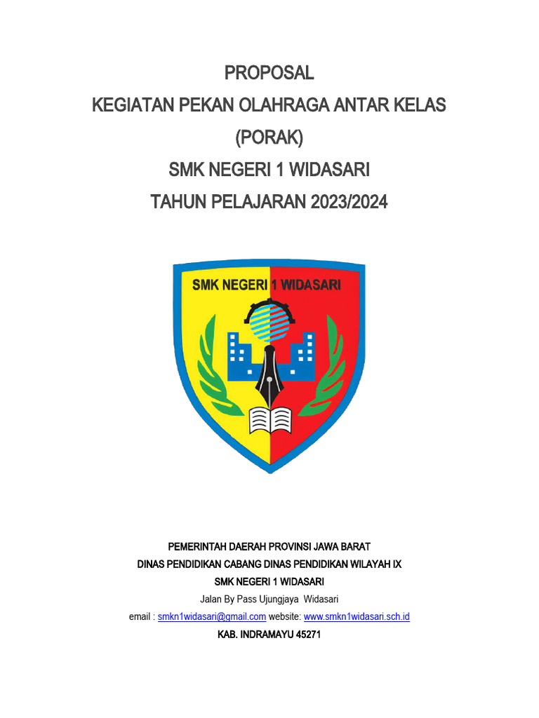 Proposal Kegiatan PORAK SMK Widasari | PDF | Karier & Perkembangan ...
